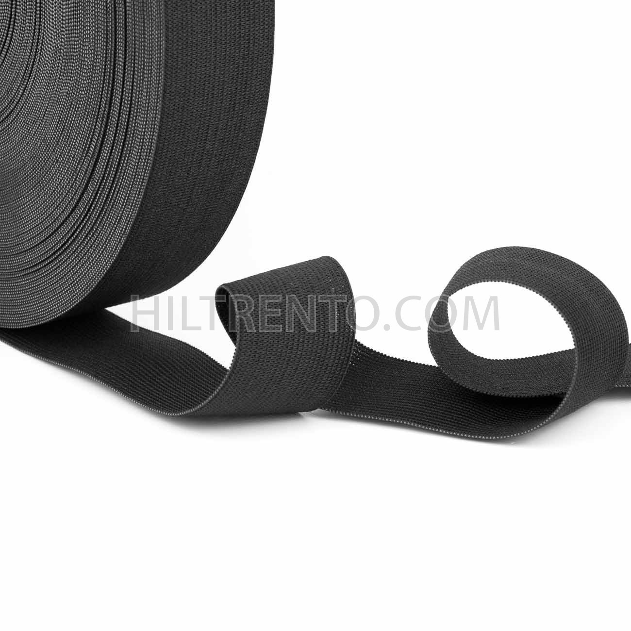 Elástico liso fino textil 40 mm - Rollo 25 metros - Hiltrento.com